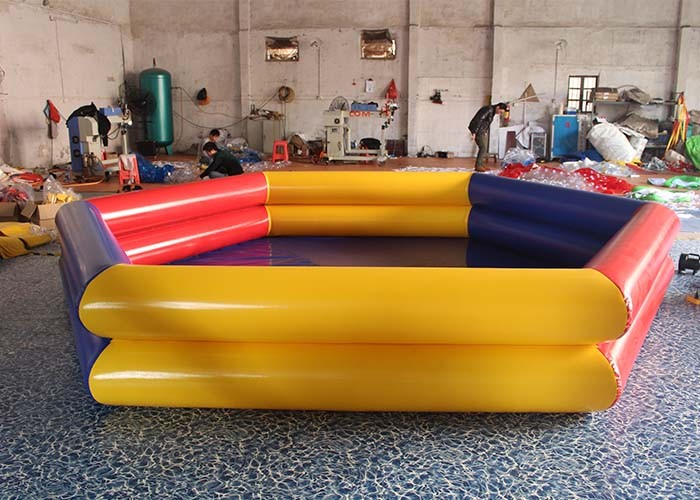 Yellow / Red Portable Rectangular Large PVC Inflatable Water Pool For ...