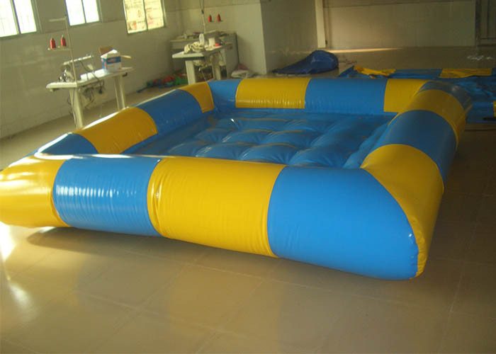 Rectangular Yellow / Blue Inflatable Above Ground Pools , Inflatable ...
